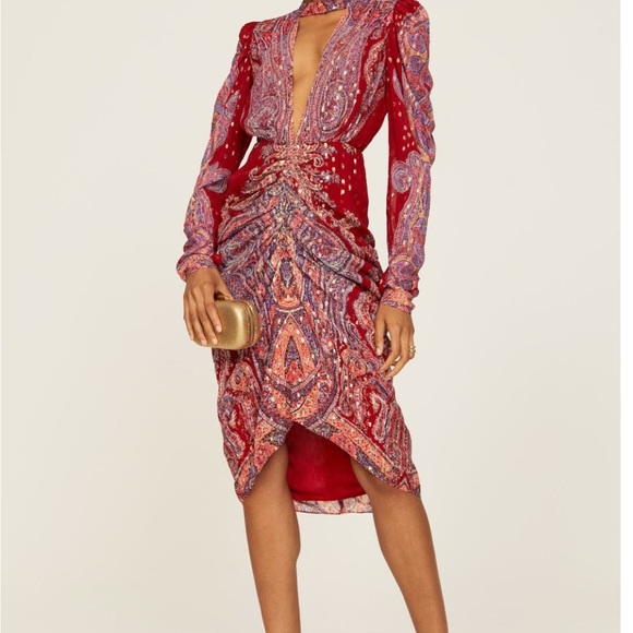 Rococo Sand | Dresses | Rococo Sand Elegant Paisley Puff Sleeve Dress ...